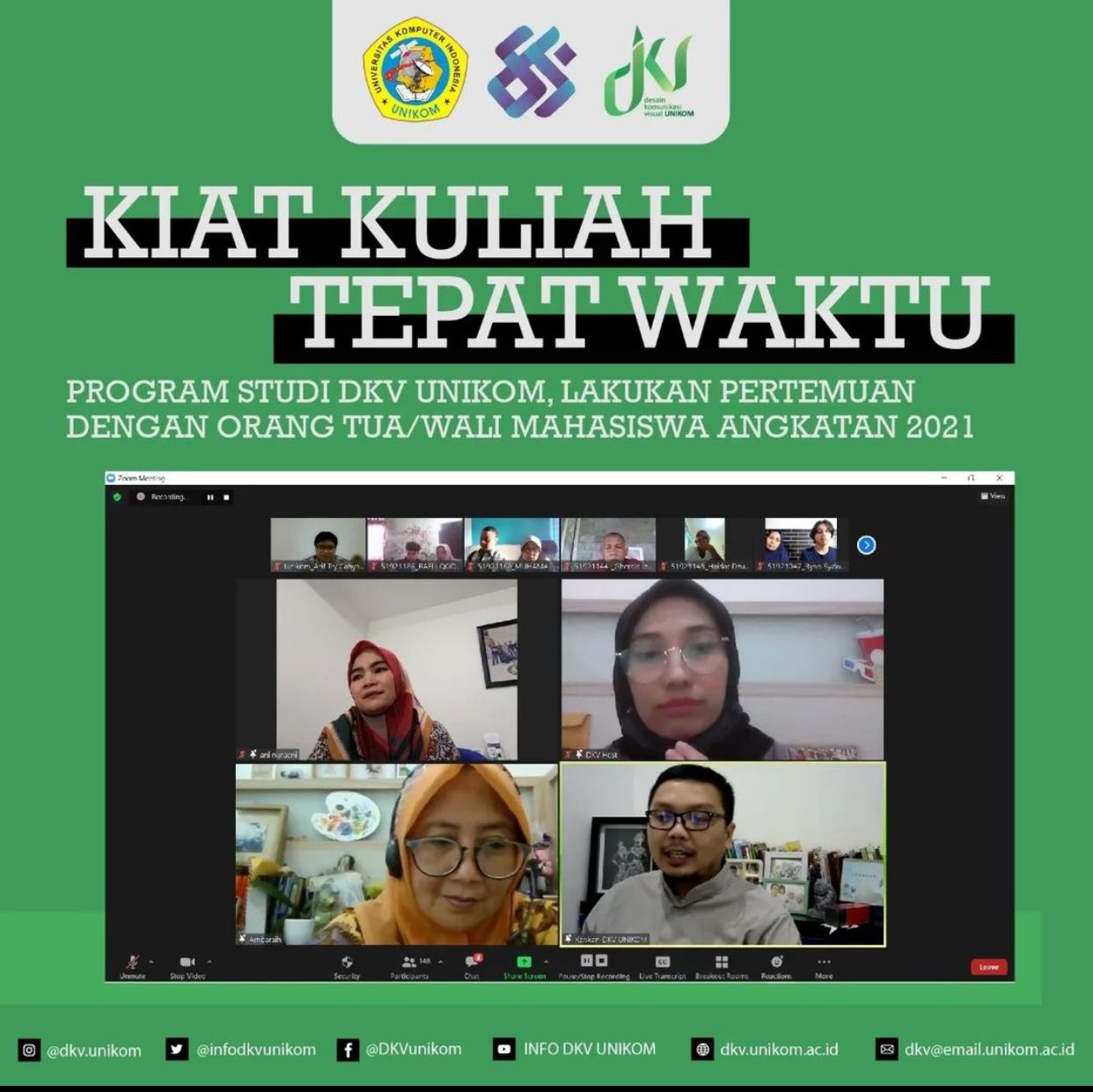 PROGRAM STUDI DKV UNIKOM LAKUKAN PERTEMUAN DENGAN ORANG TUA/WALI ...